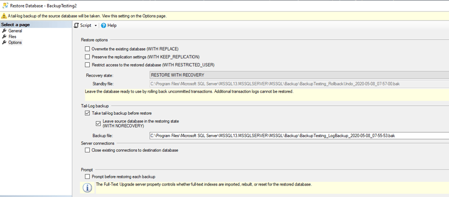 Understanding Sql Server Database Backups And Recovery Models